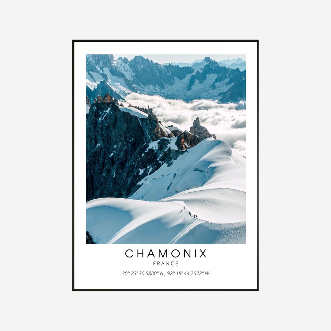 Chamonix France Digital Download Poster Chamonix Wall Art Mountains ...