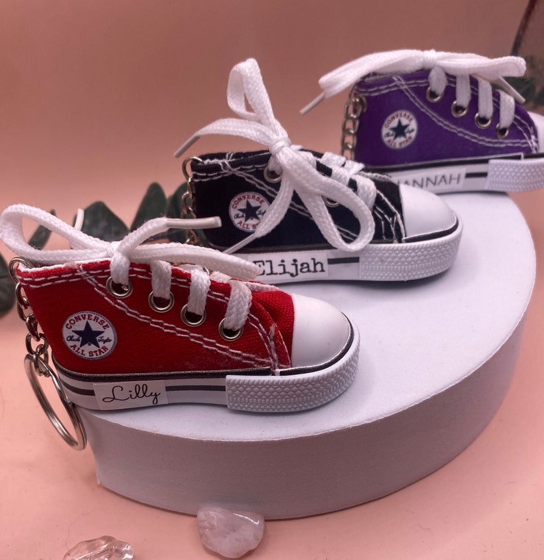 Custom Converse Keychain / Miniature 3 Inch Converse With Name - Etsy