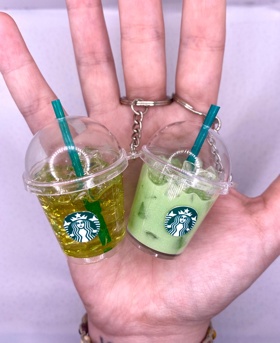 Starbucks Matcha Latte or Green Tea Miniature Drink Keychain - Etsy