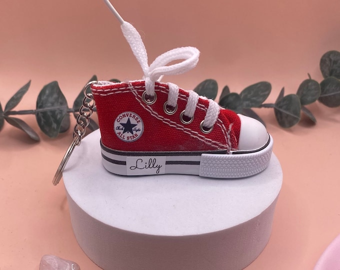 Custom Converse Keychain / Miniature 3 Inch Converse With Name and Font ...