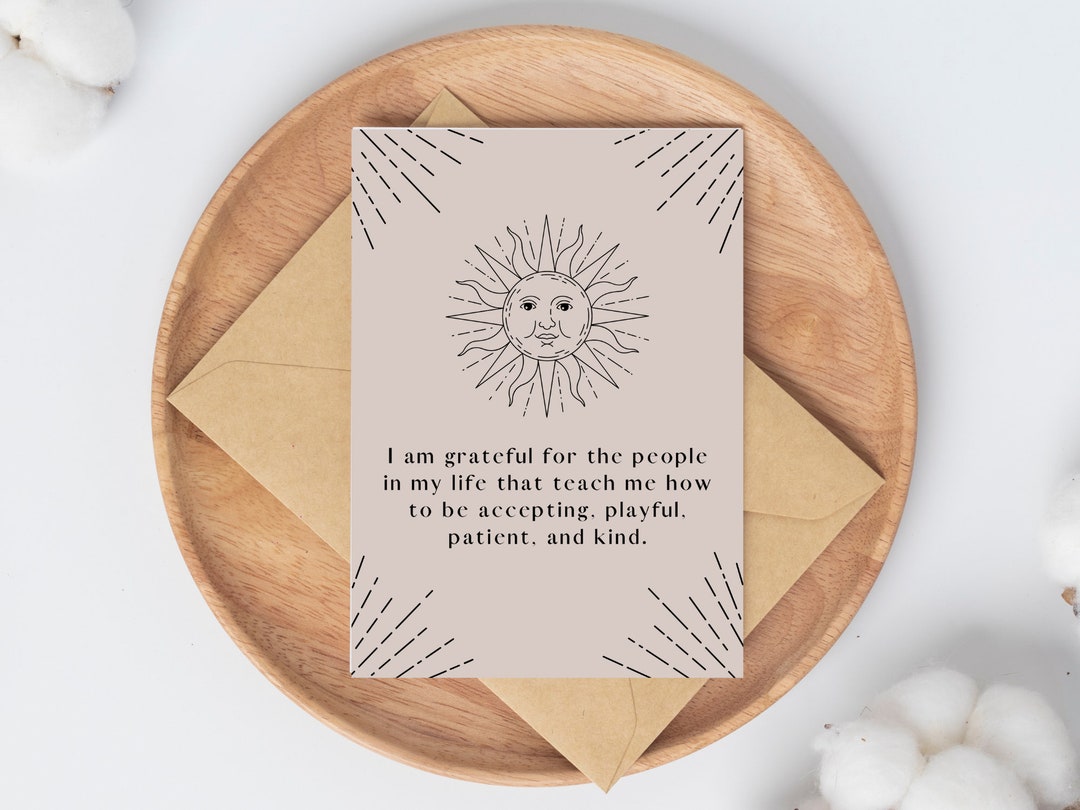 Gratitude Affirmation Cards || Intentional Living || Positive Mindset ...