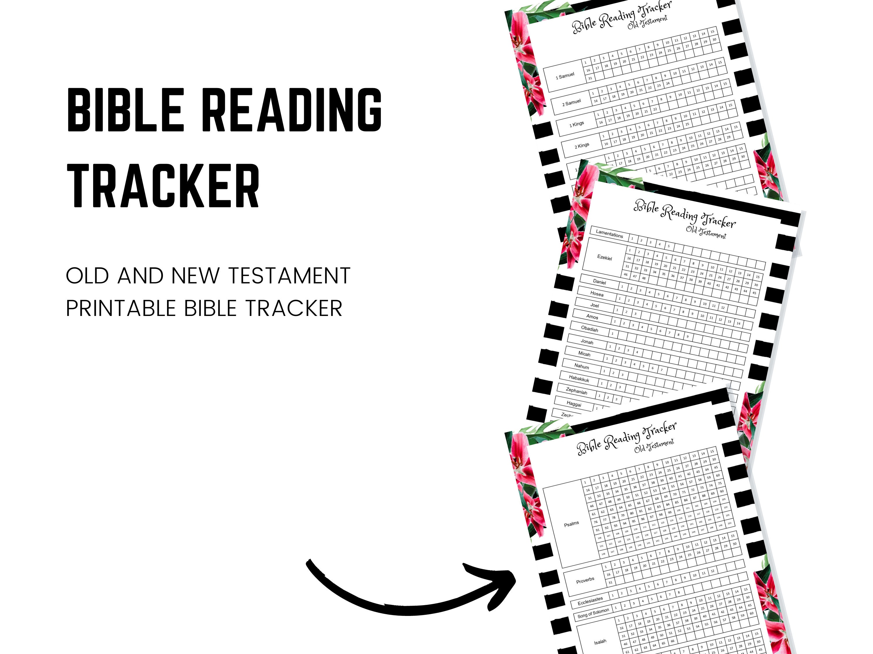 Printable Bible Reading Tracker | Instant Digital Download | Bible ...