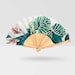 HAND FAN Amalfi Coast Blue Folding Fan Favors Handheld Fan Unique ...