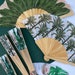 Tropical Wedding Hand Fan: Cotton & Pinewood Folding Fan - Etsy