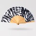Zebra Print Folding Hand Fan: Modern Cotton & Pinewood Accessory - Etsy