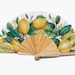 Italian Lemon Hand Fan – Amalfi Coast Fabric Fan, Summer Wedding Favor ...