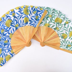 Summer HAND FAN - Amalfi Coast Folding Fan Green - Favors Handheld Fan ...