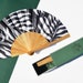 Zebra Print Folding Hand Fan: Modern Cotton & Pinewood Accessory - Etsy