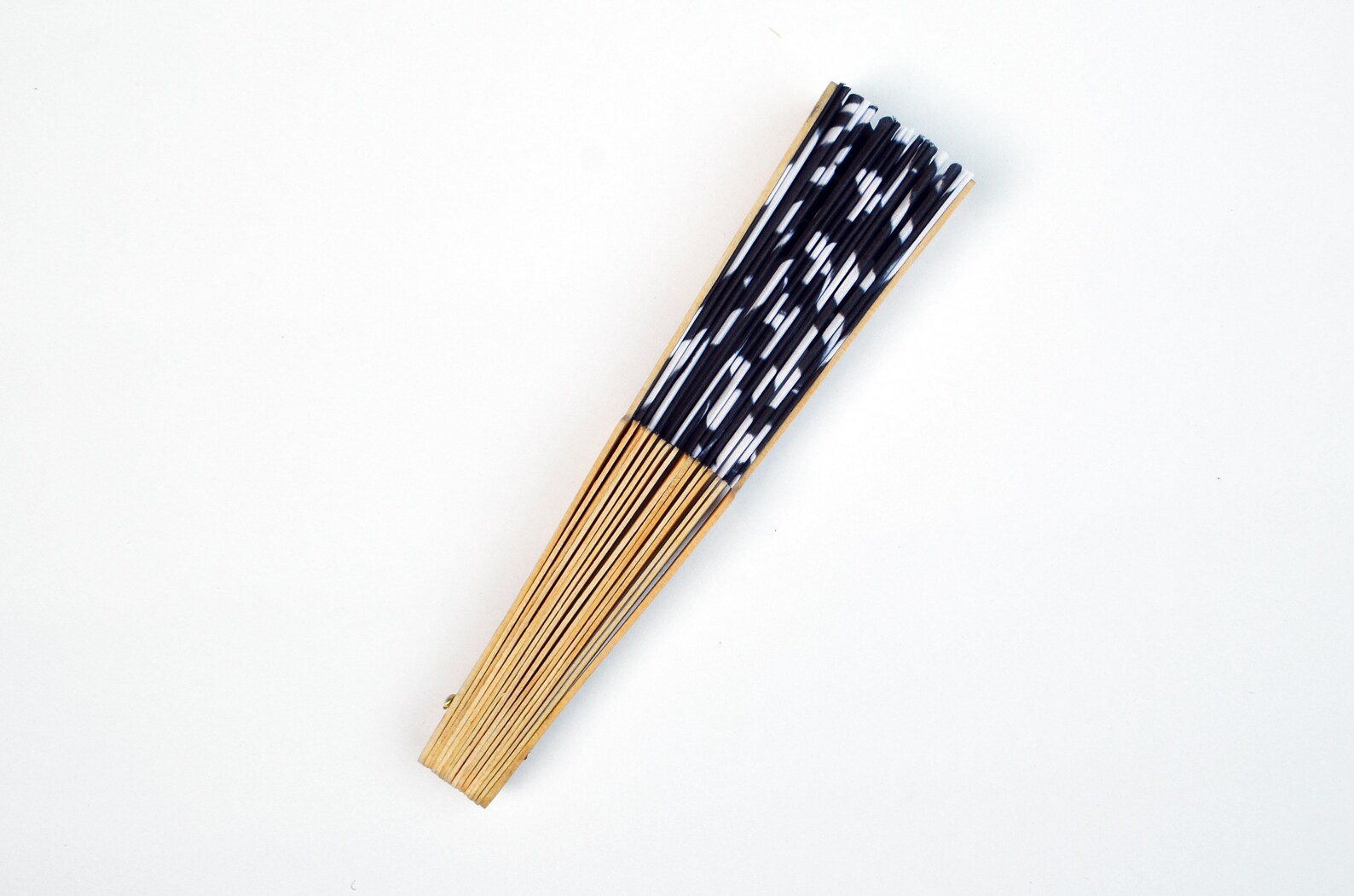 Zebra Print Folding Hand Fan: Modern Cotton & Pinewood Accessory - Etsy