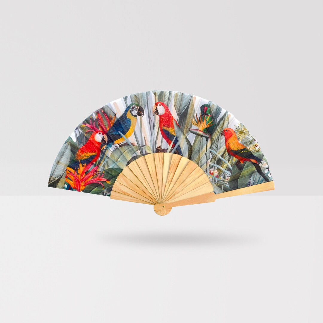 Valentine's Present: FABRIC HAND FAN Wedding Party Event Handheld Fan ...