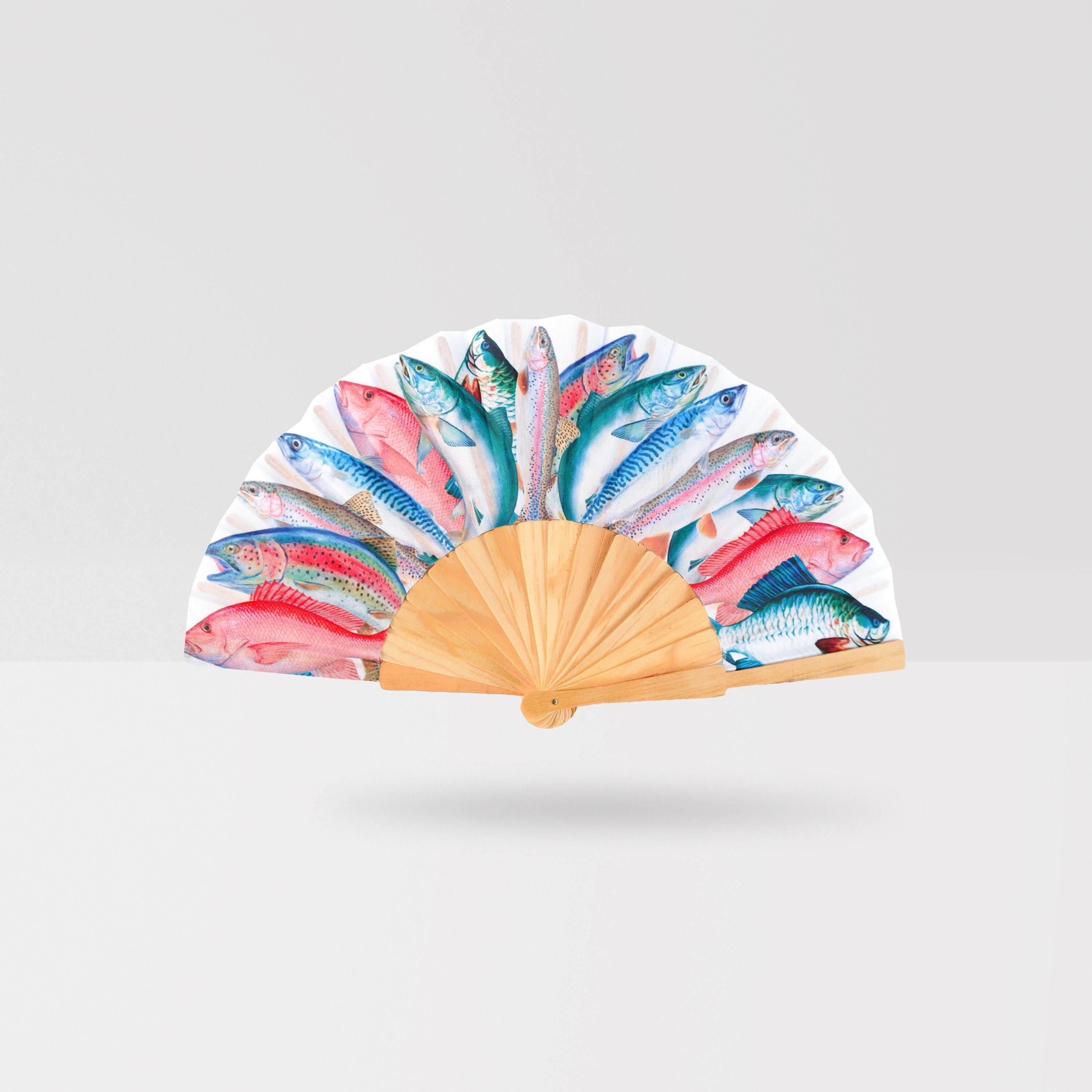 Sardine Hand Fan – Fish Folding Fan – Coastal Style Accessory – Summer ...