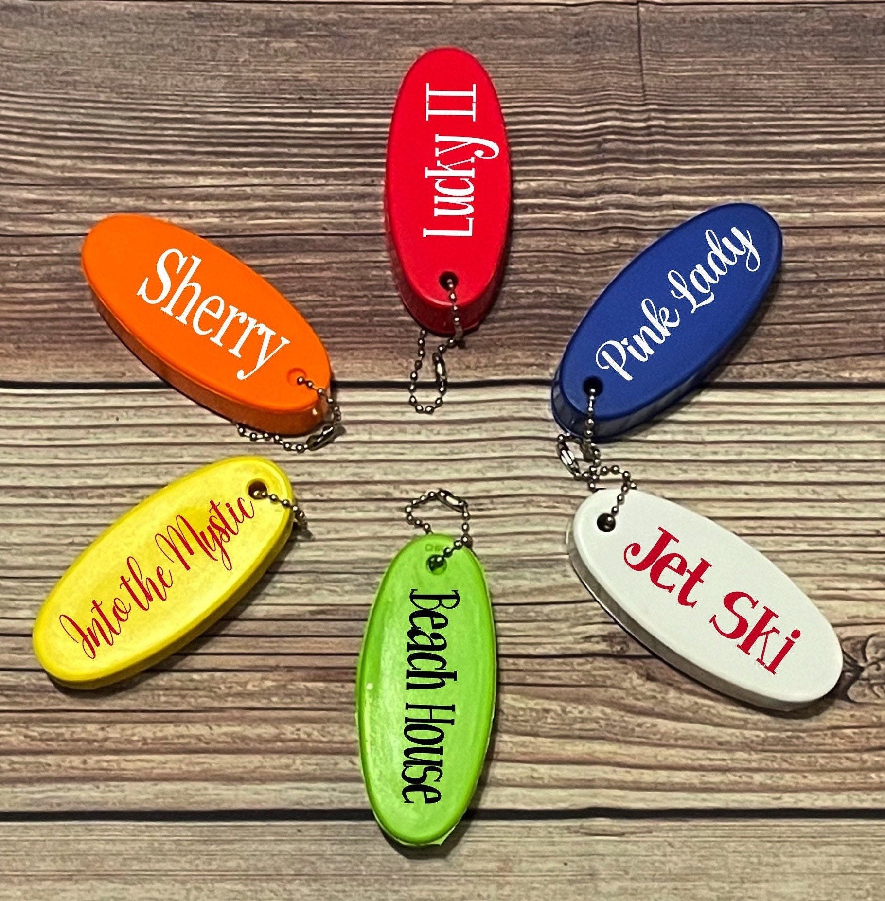 Floating Keychain Personalized Custom Fishing Surf Beach - Etsy