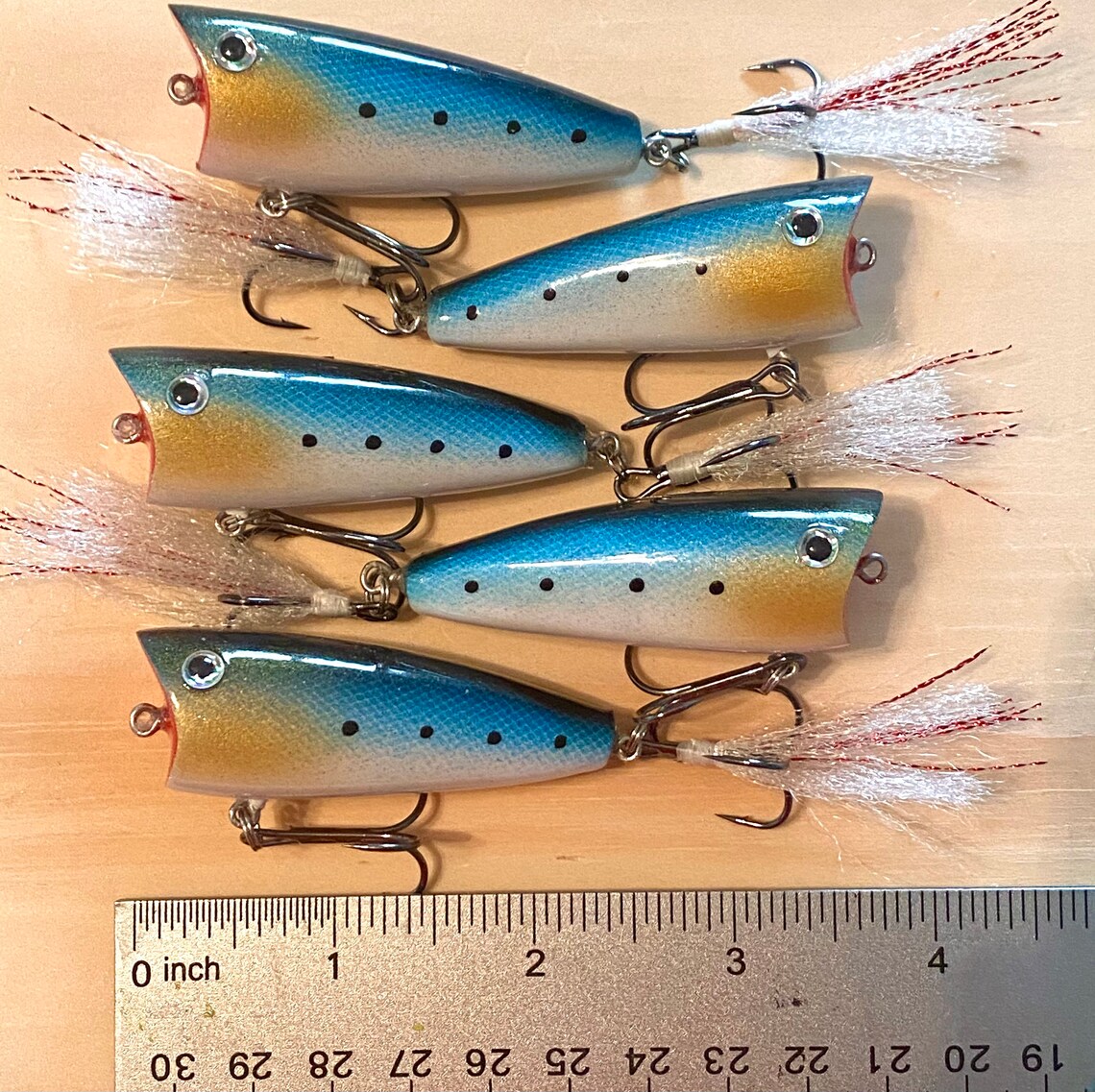 Handmade wooden topwater popper lure | Etsy