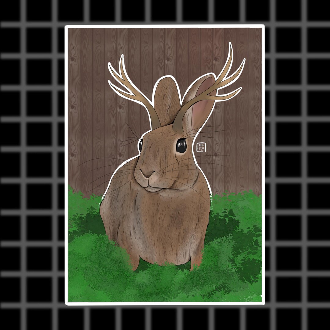 Jackalope Mini Print - Etsy