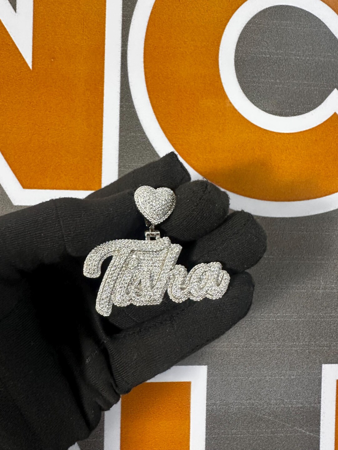 Custom "tisha" Name Pendant – Fully Iced Out, Personalized Hip Hop ...