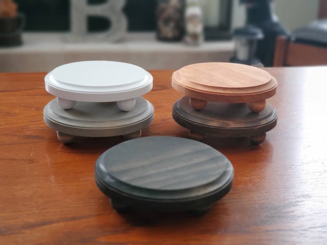 6 Inch (small) Handmade Rustic Round Wood Riser in Neutrals: Wedding or ...