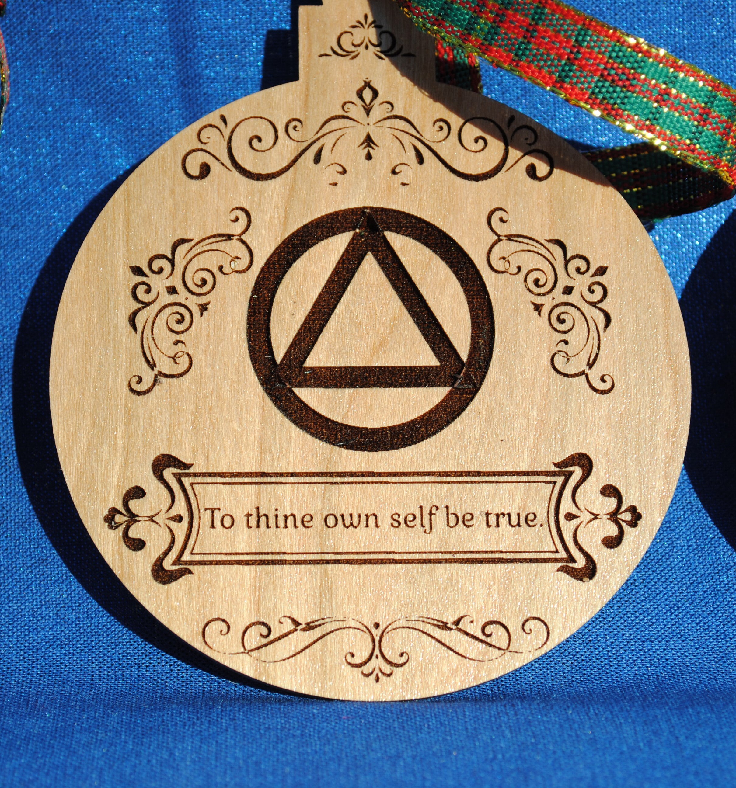 Alcoholics Anonymous: Set of 4 Christmas Ornaments, AA Symbol & 4 ...