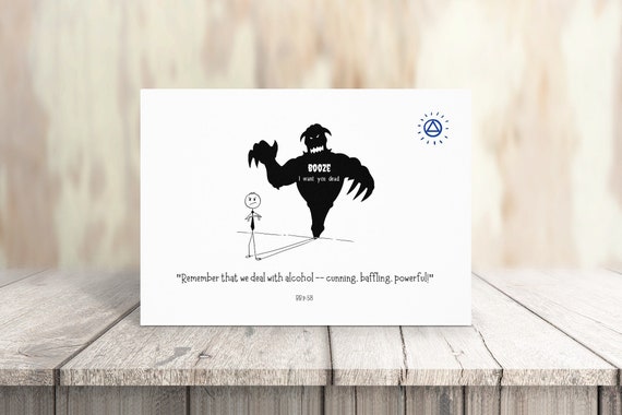 ALCOHOLICS ANONYMOUS: Digital Print Sobriety Card | Etsy