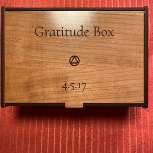Alcoholics Anonymous: Personalized, Handmade, Cherry Wood "gratitude ...