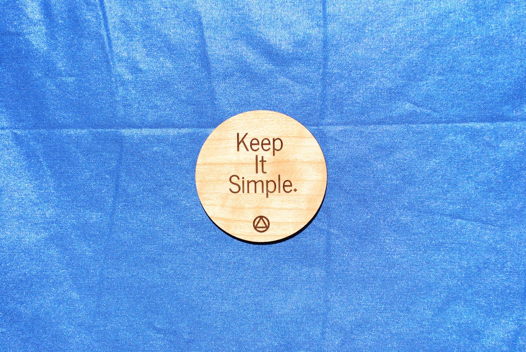 Alcoholics Anonymous: Magnet, Handmade, Cherry Wood, "keep It Simple ...