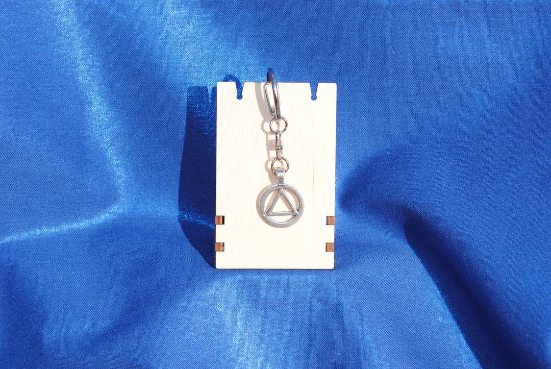 Alcoholics Anonymous: AA Symbol Key Chain (metal) - Etsy