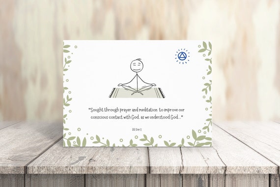 ALCOHOLICS ANONYMOUS: Digital Print Sobriety Card aa | Etsy