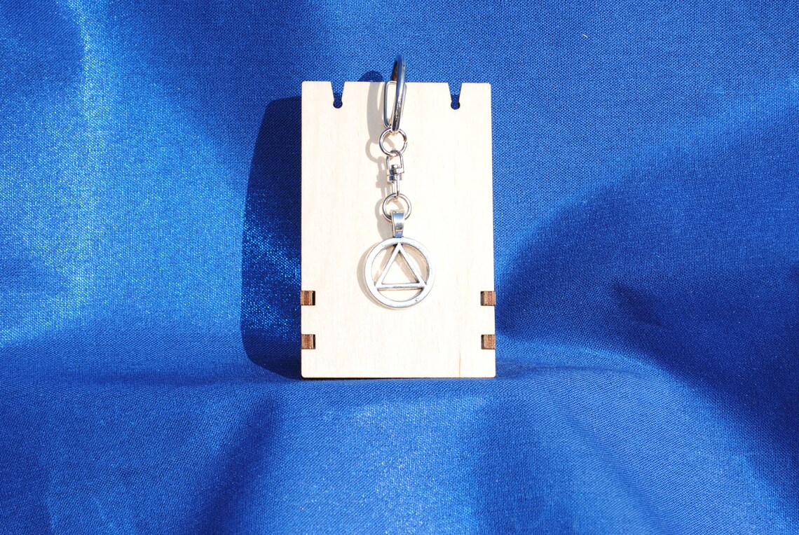 Alcoholics Anonymous: AA Symbol Key Chain metal - Etsy