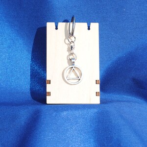 Alcoholics Anonymous: AA Symbol Key Chain (metal) - Etsy