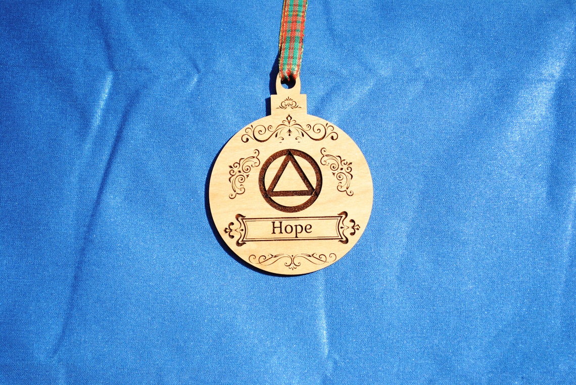 Alcoholics Anonymous: Set of 4 Christmas Ornaments AA Symbol - Etsy