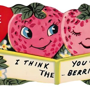 Retro Food Valentine's Day Cards | Printable Vintage Valentine's Card ...