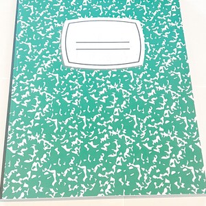 GREEN READING LOG | Composition Notebook Reading Tracker - Etsy