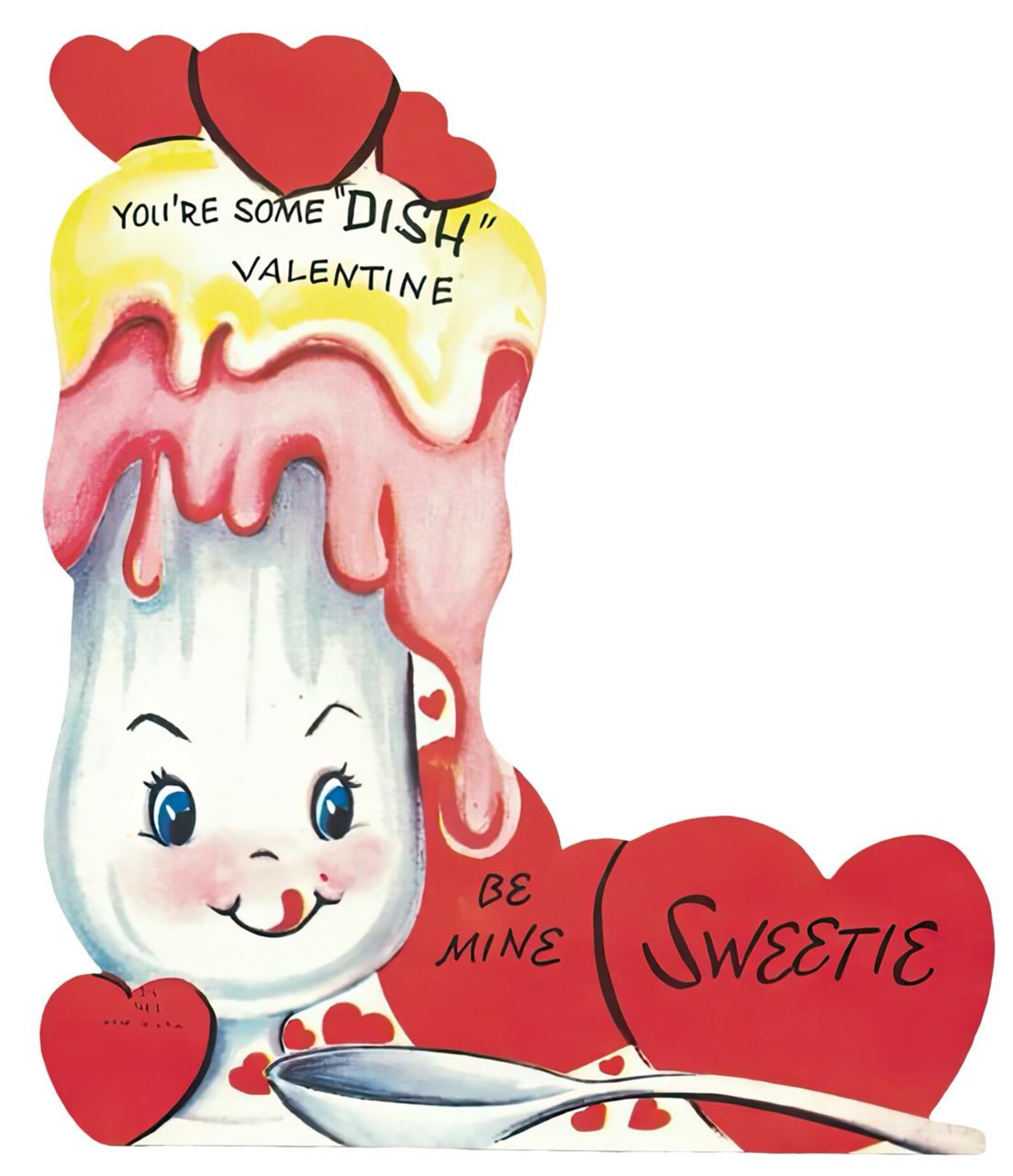 Retro Food Valentine's Day Cards | Printable Vintage Valentine's Card ...