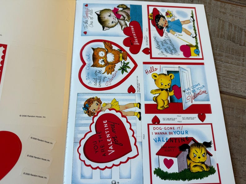 Vintage Valentines Punch Out Cards | Valentines Day Ephemera - Etsy