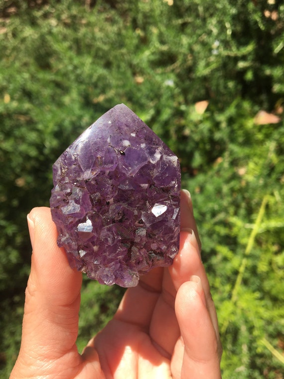 Amethyst Cluster Point Small Amethyst Druzy Tower - Etsy