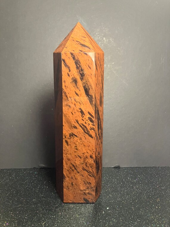 Large Mahogany Obsidian Tower - Etsy