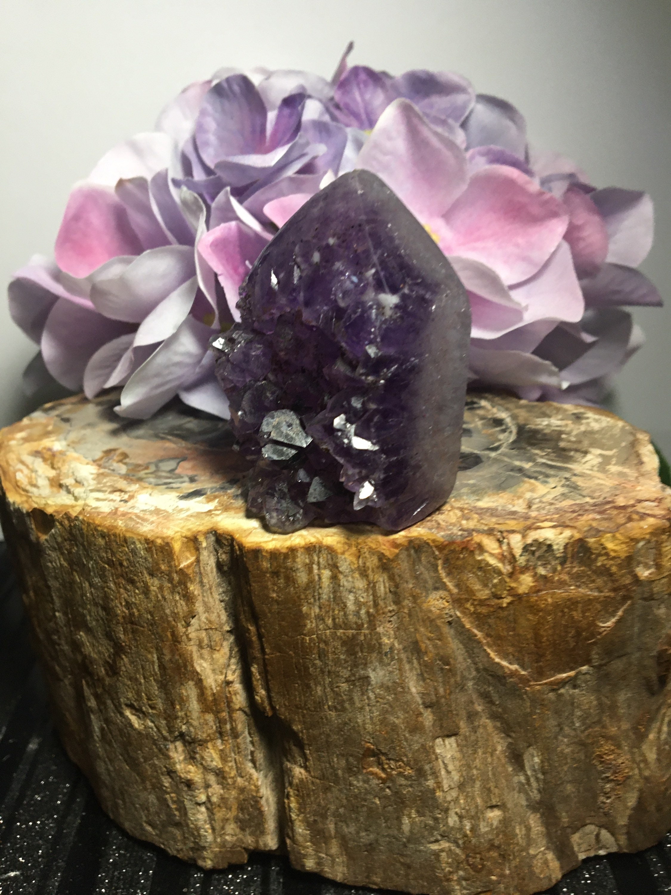 Amethyst Cluster Point, Small Amethyst Druzy Tower - Etsy