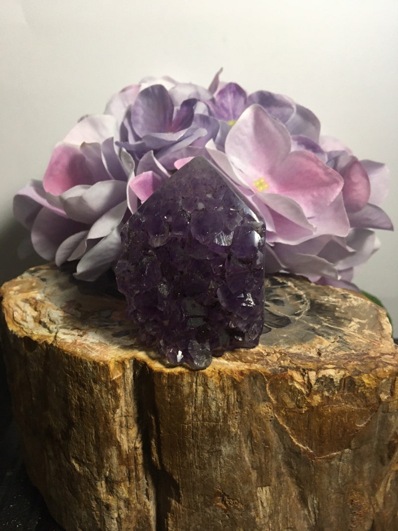 Amethyst Cluster Point, Small Amethyst Druzy Tower - Etsy