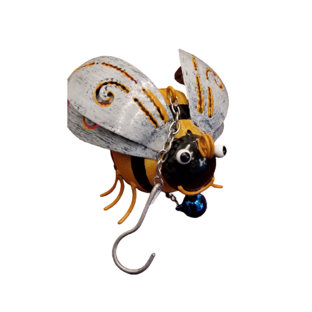 Mini Metal Bee Hanging With Bell - Etsy