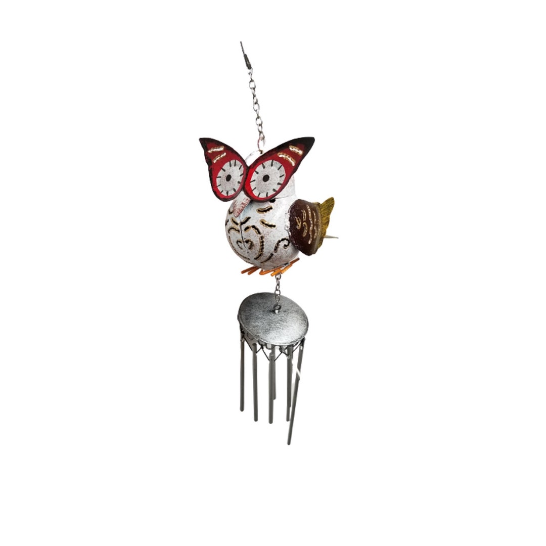 Mini Metal Owl Wind Chime - Etsy