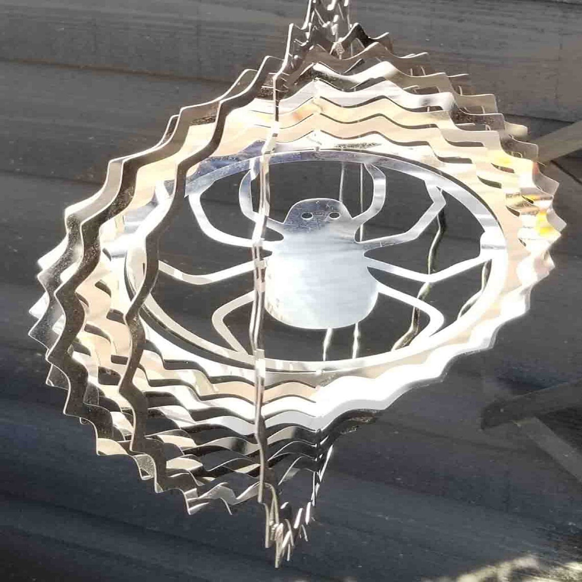 Stainless Steel Spider Wind Spinner - Etsy UK