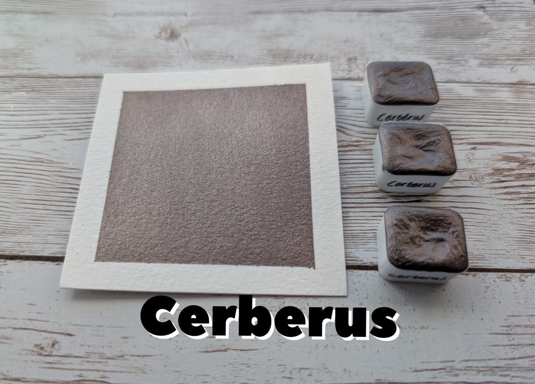 Cerberus - Handmade Metallic Watercolour Paint Cedar Brown Shimmer ...
