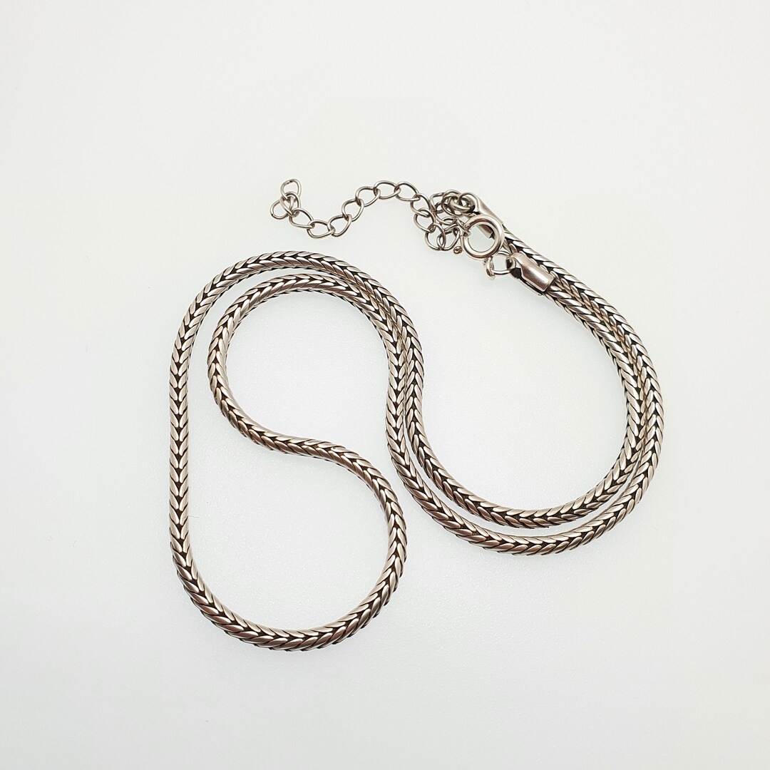 Vintage Sterling Silver Thick Snake Link Chain Necklace 56cm 22.39g ...