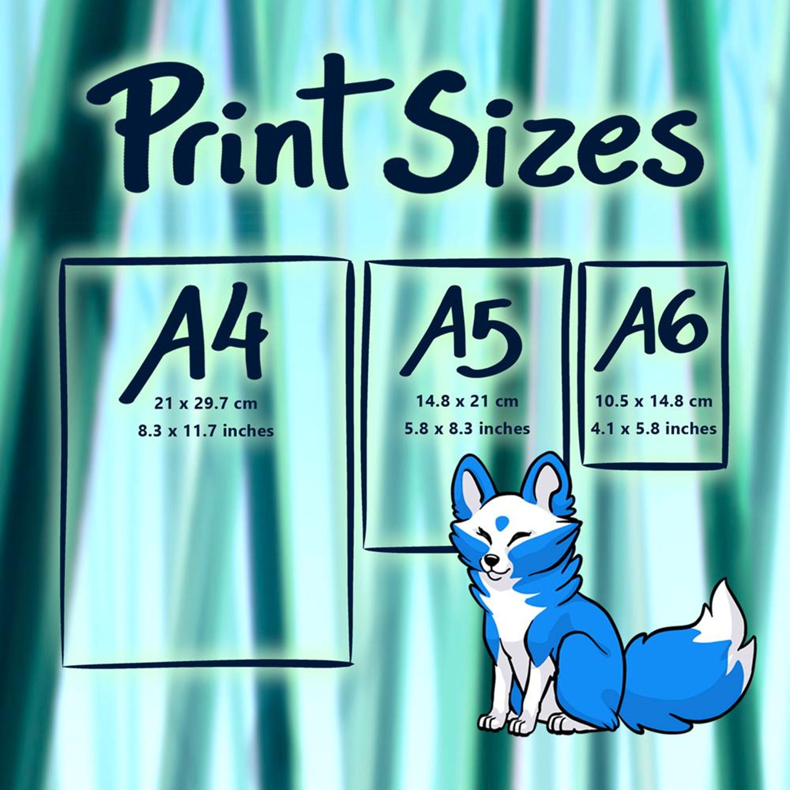 Turquoise Water Wolf Art Print, OC Wolves Portrait Wall Art, Animals ...