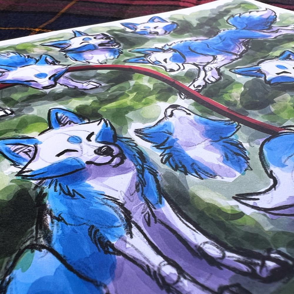 Meet Ark the Fox Art Print, OC Blue Fox Illustration, Fox Lovers Art ...