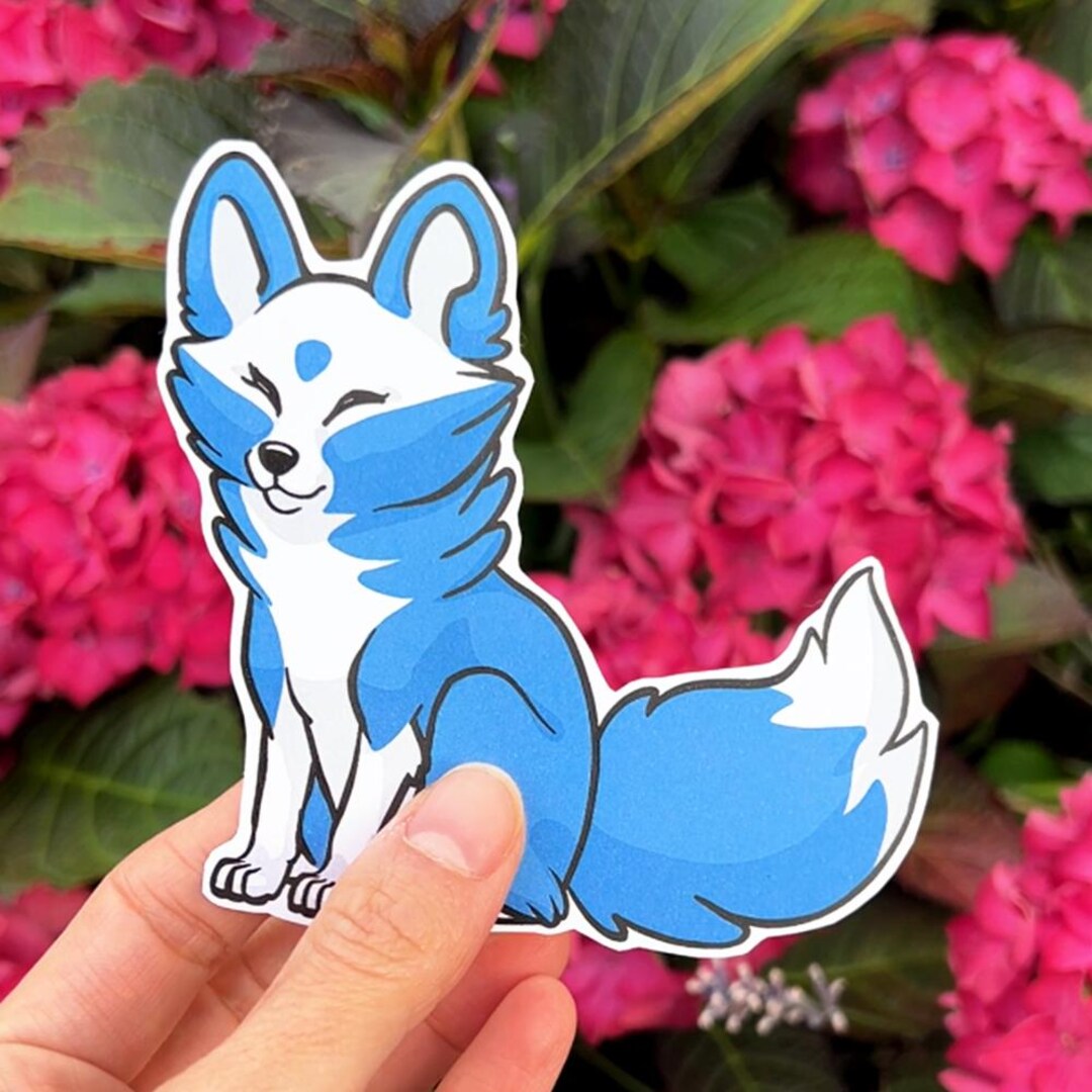 Ark the Fox Cute Laptop Sticker, Animals Stickers, Gift Sticker for ...