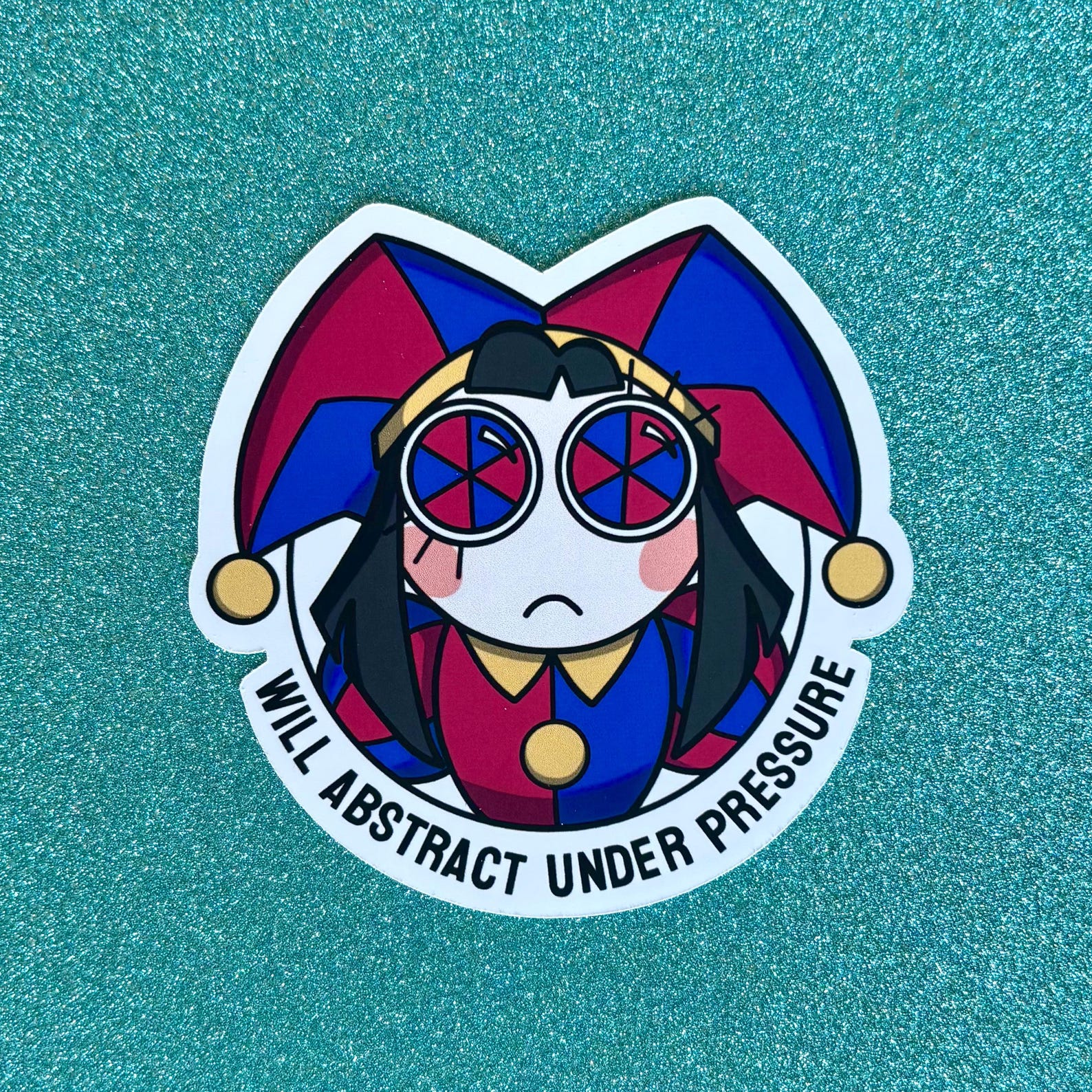Pomni TADC 'will Abstract Under Pressure' Matte Vinyl Sticker - Etsy
