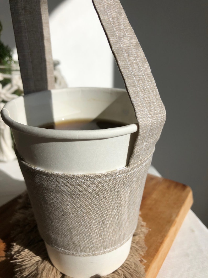 Reversible Coffee Cup Sleeve, Cup Holder, Drink Bag Sewing Pattern ...