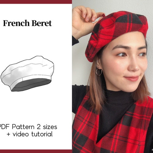 Camille French Beret Hat PDF Sewing Pattern Beginner Sewing - Etsy