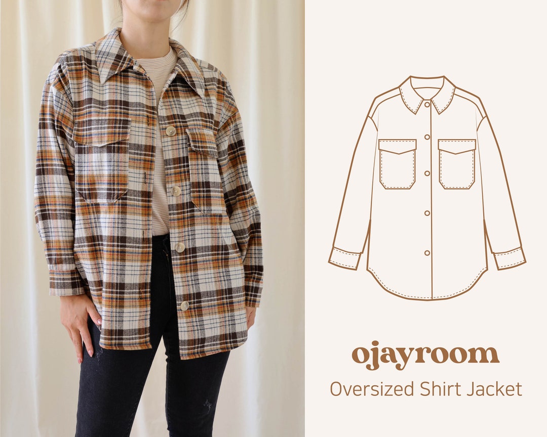 Oversized Shirt Jacket Autumn& Winter Jacket, Shacket(ojjk0003) PDF A4 ...