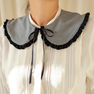 Two Designs of Oversized Collar, Fake Big Vintage Collar Sewing Pattern ...
